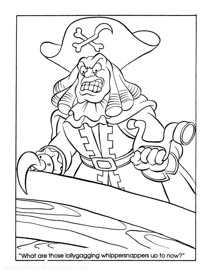 coloring book pages of a pirate