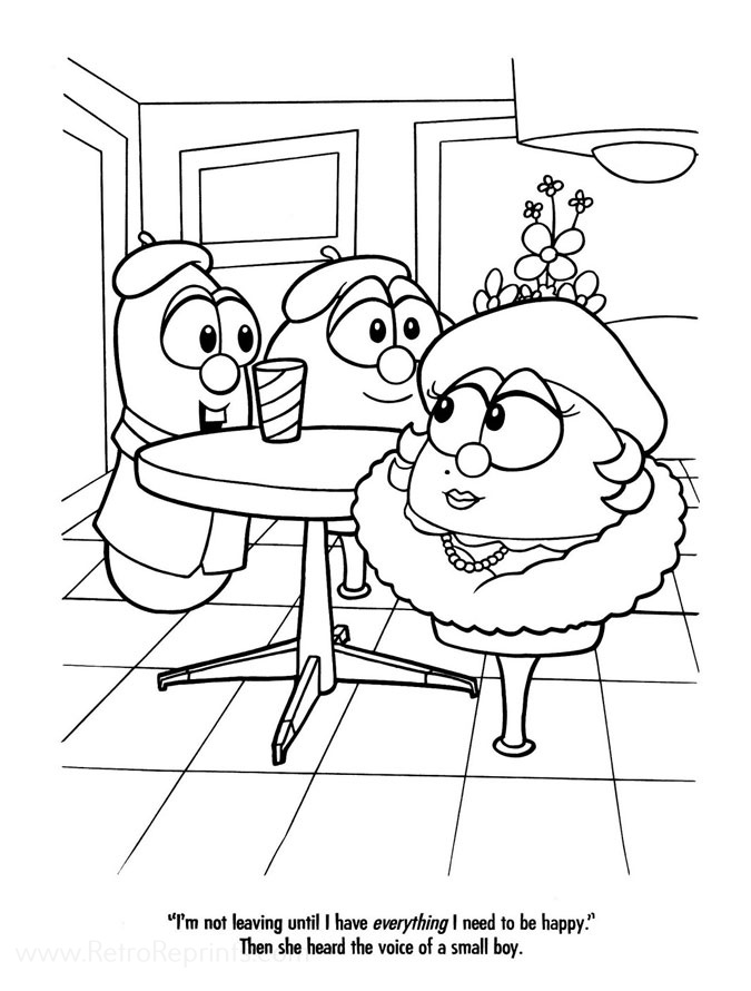 free vegie tales coloring pages