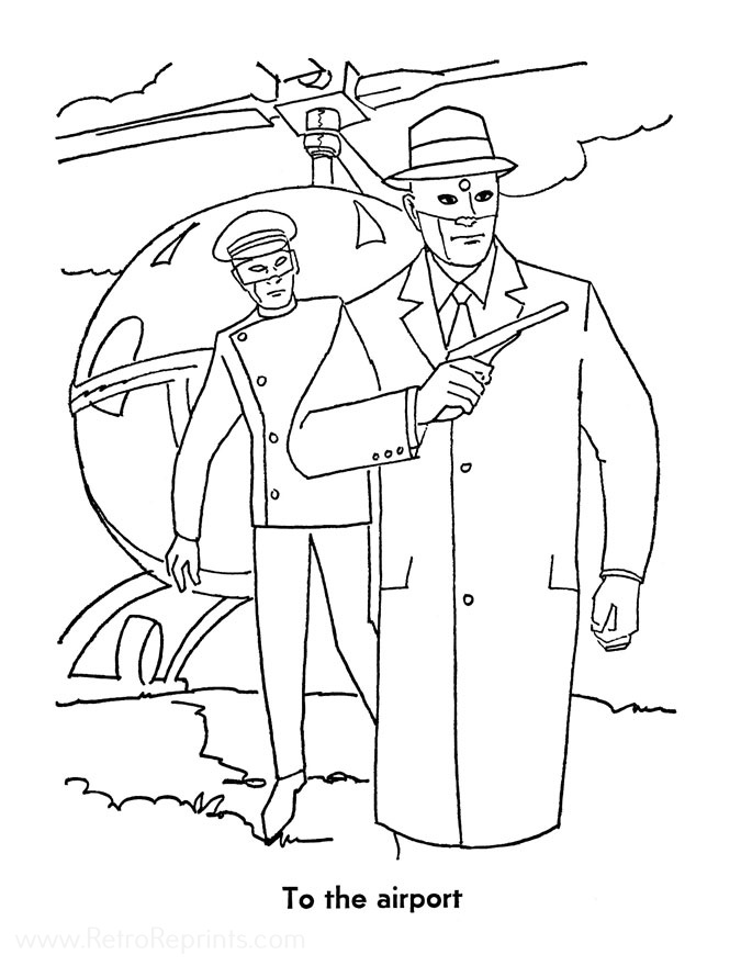 the green hornet coloring pages