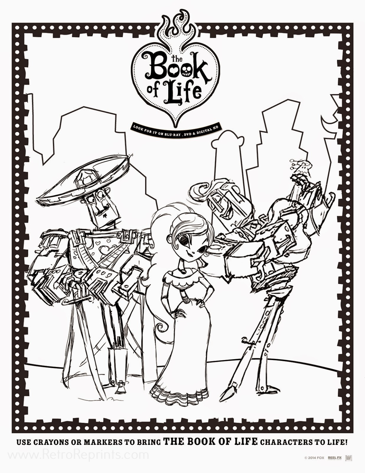 the book of life coloring pages