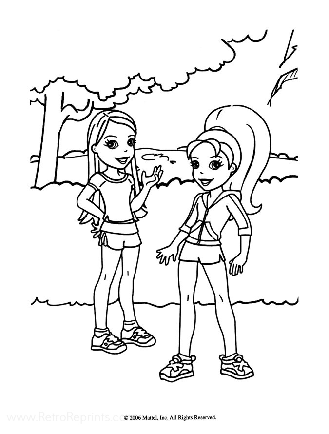 polly poket coloring pages