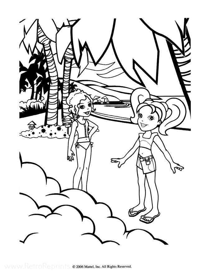 polly poket coloring pages