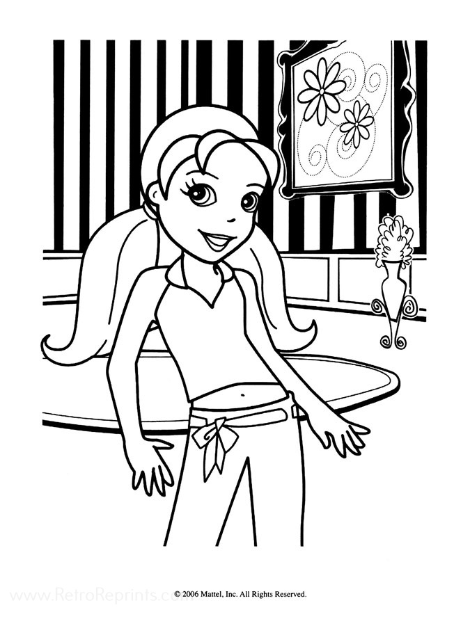 polly poket coloring pages