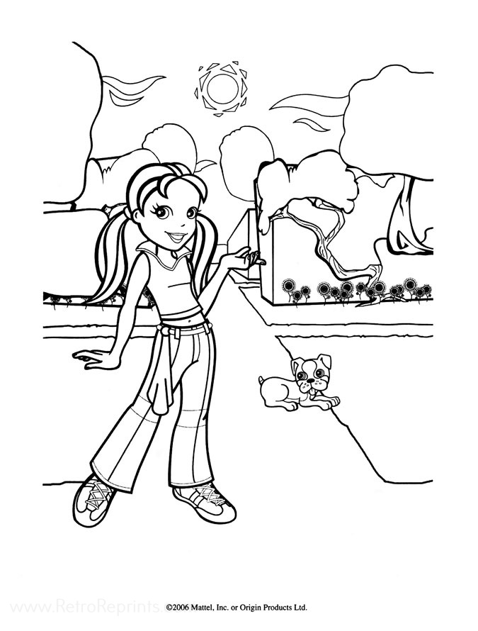 polly poket coloring pages