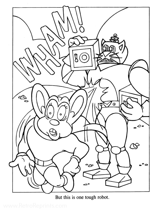 mighty mouse coloring pages
