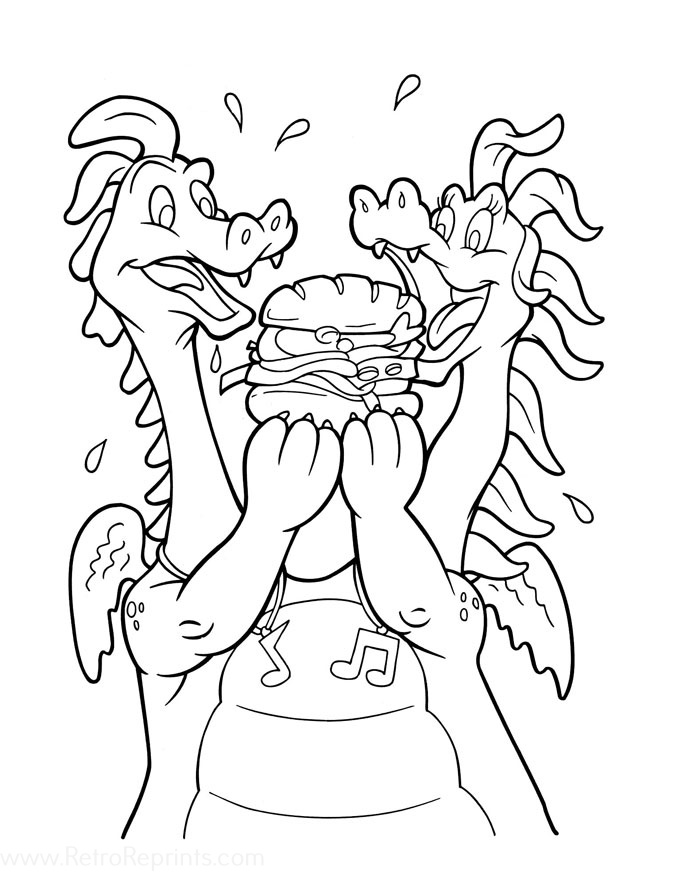 coloring pages dragon tales