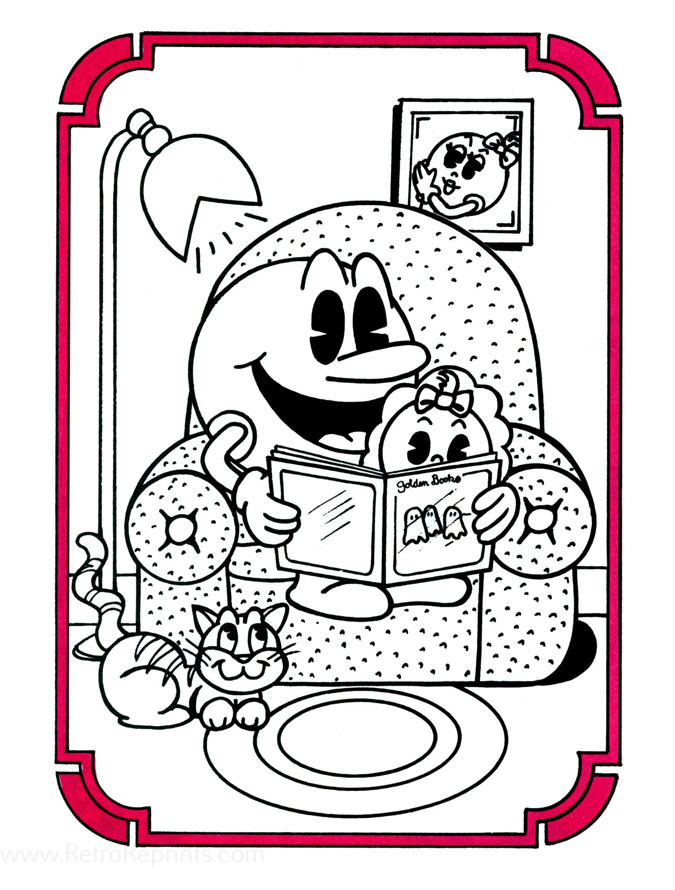 pac man coloring pages