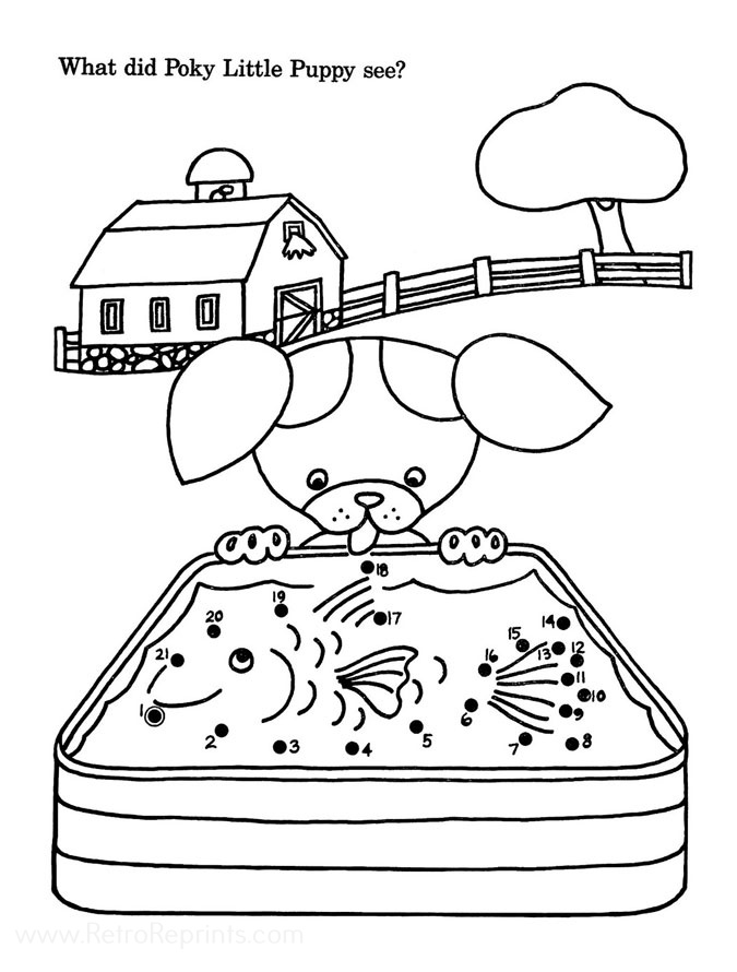 poky little puppy coloring pages