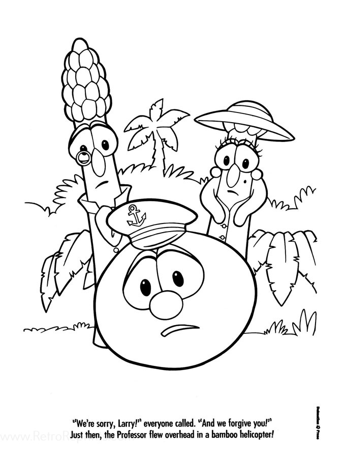 free vegie tales coloring pages