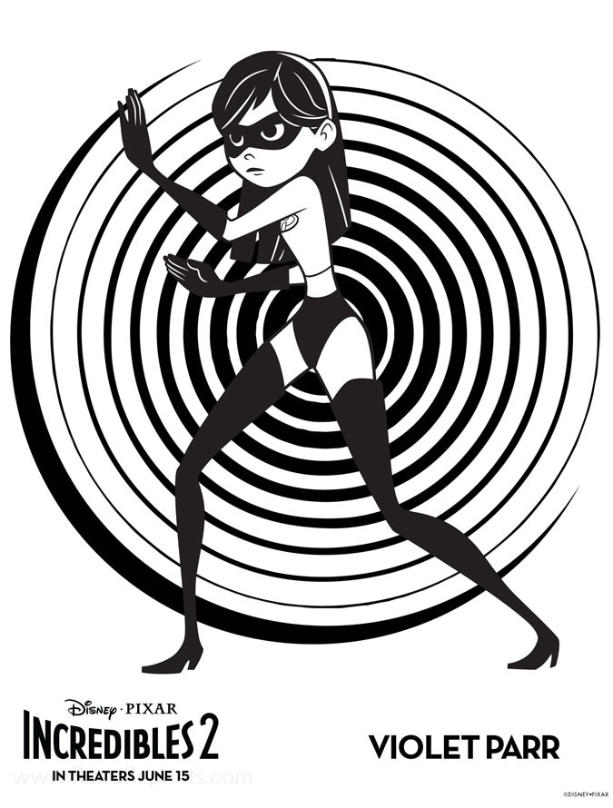coloring pages of incredibles