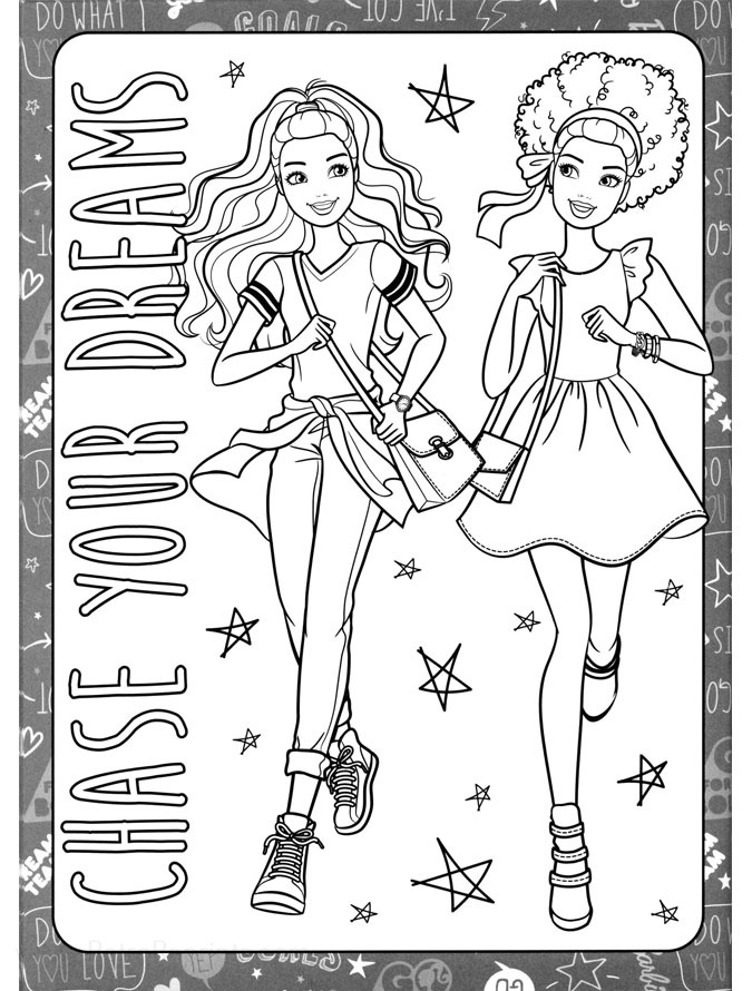 fashion barbie coloring pages