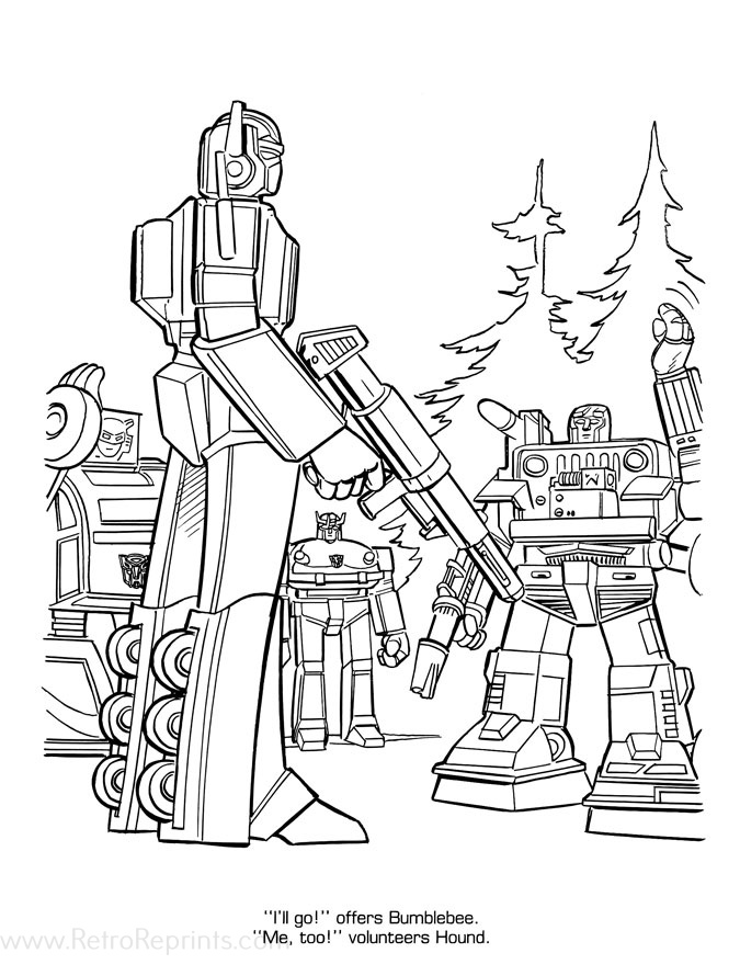 coloring pages of optimus prime