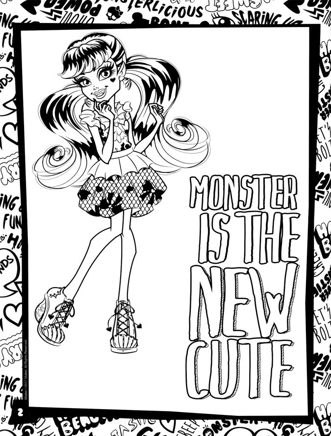 www monster high coloring pages