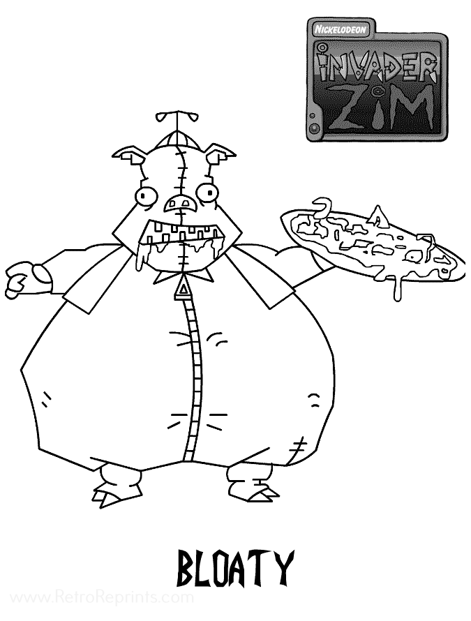 invader zim and coloring pages