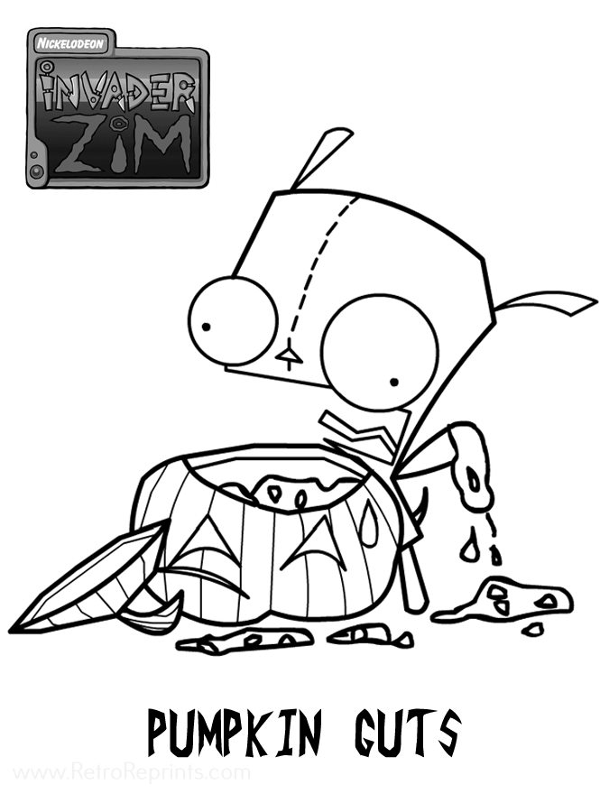 invader zim and coloring pages