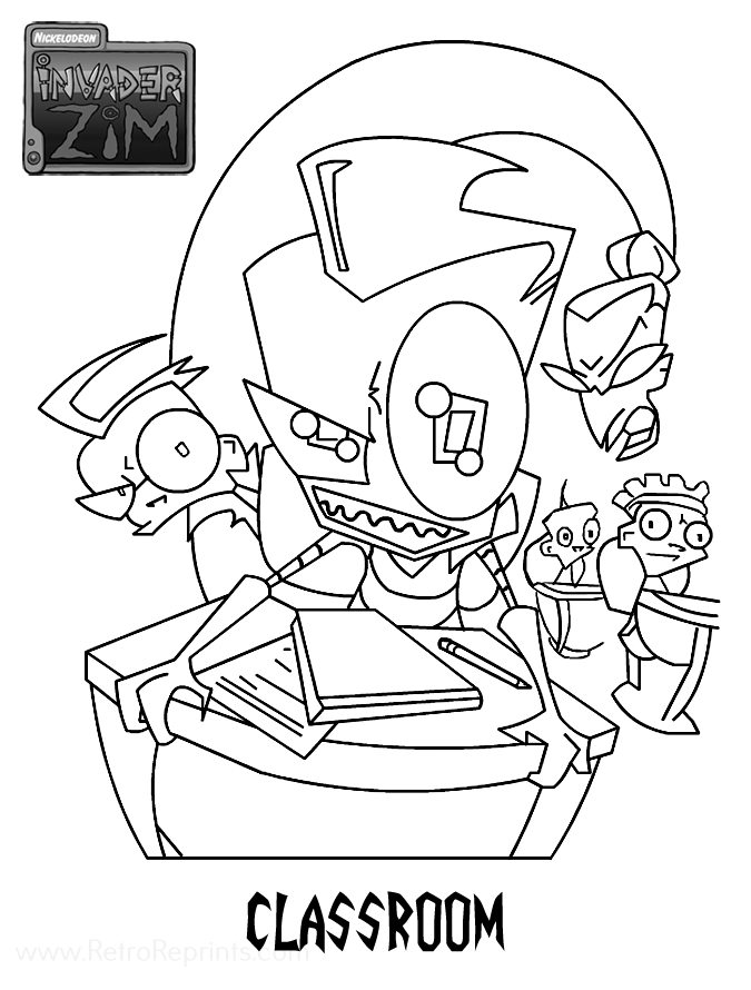 invader zim and coloring pages