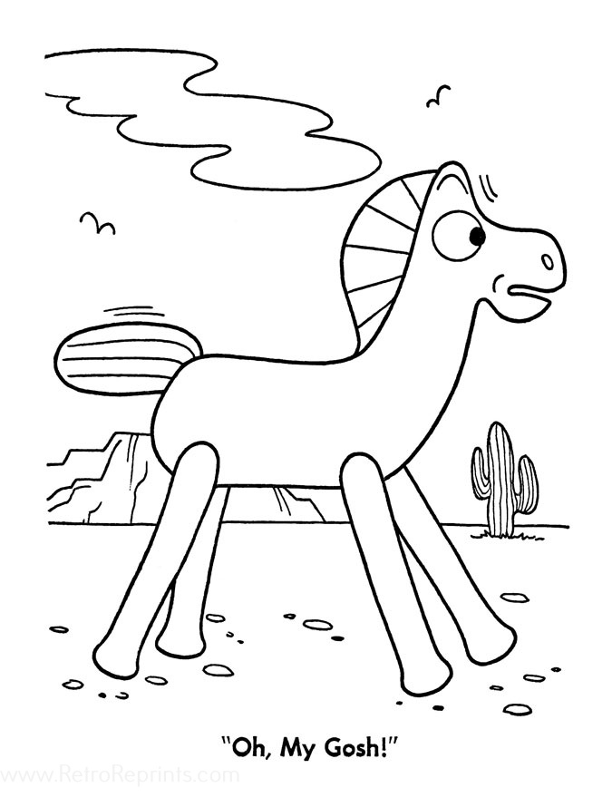 large coloring pages of gumby