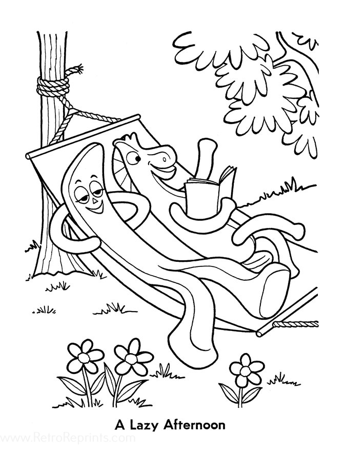 large coloring pages of gumby