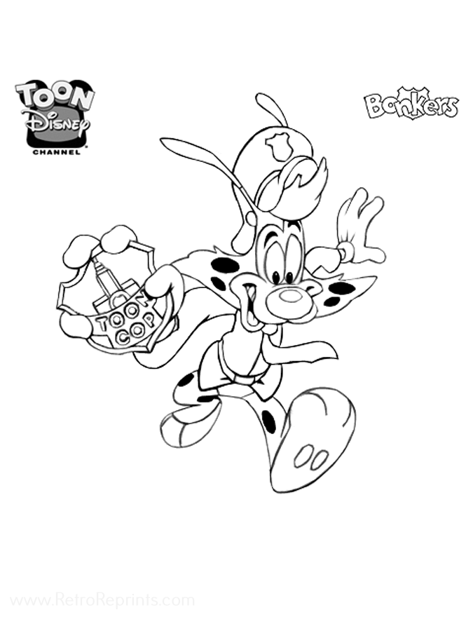 bonkers coloring pages
