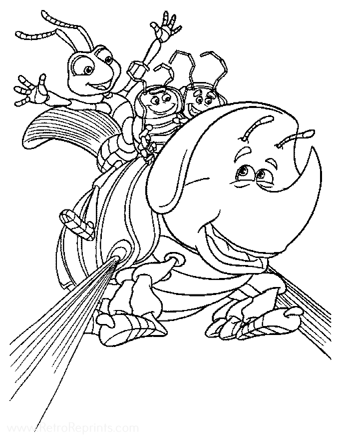 bugs life coloring pages
