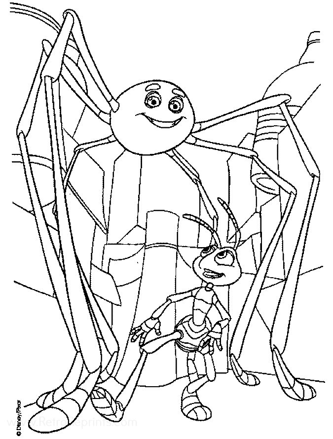 coloring book pages a bugs life