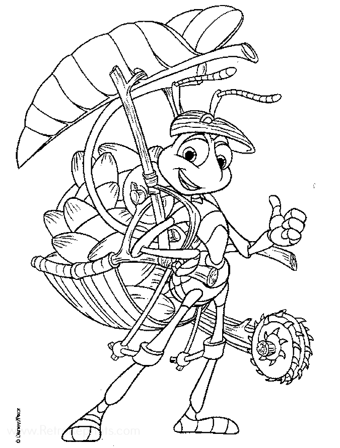 bugs life coloring pages
