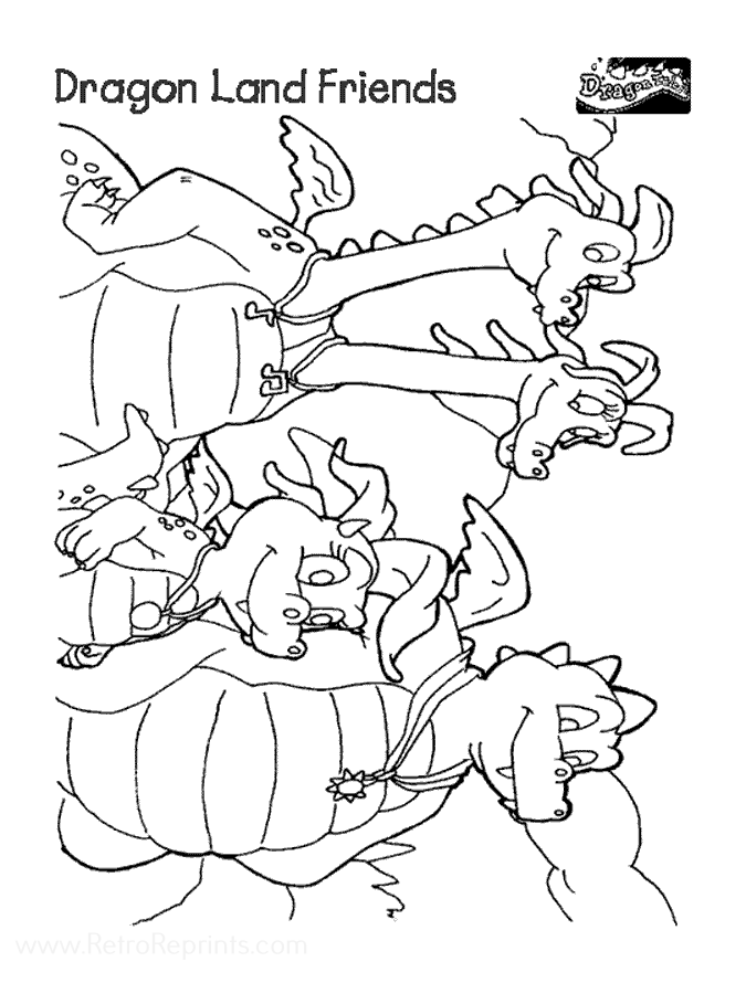 coloring pages dragon tales