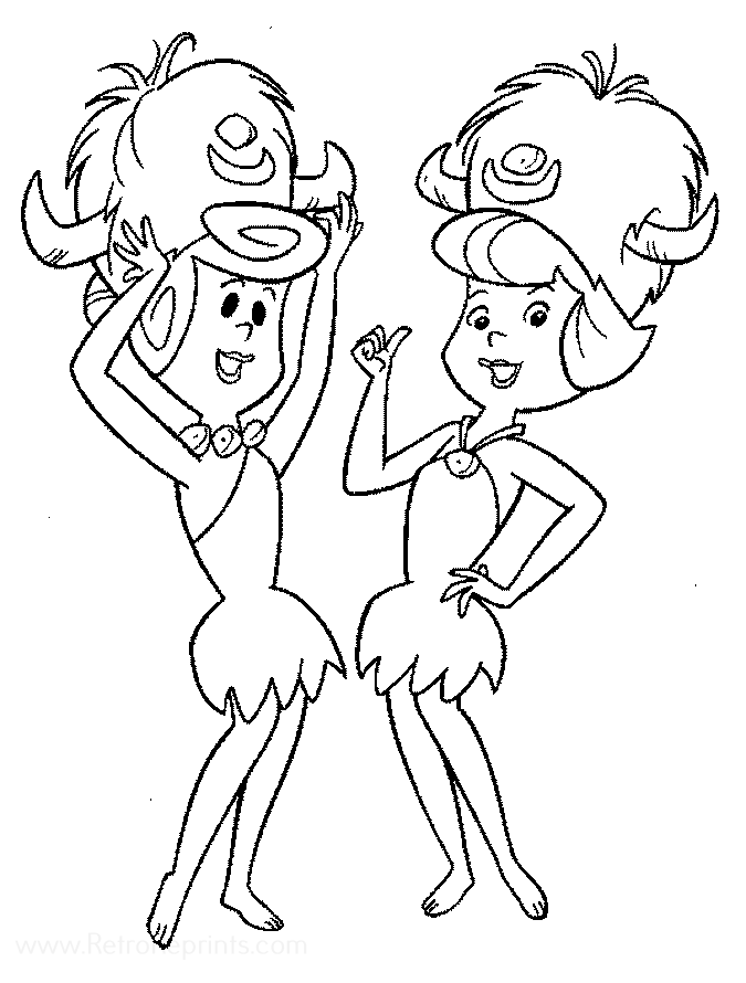 the flintsones coloring pages