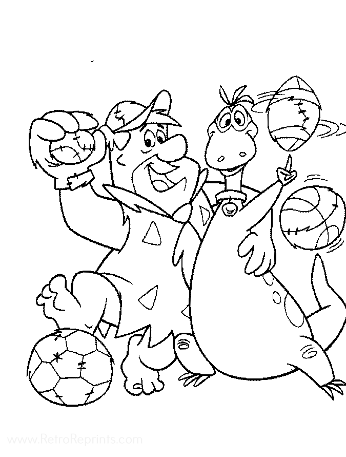 the flintsones coloring pages