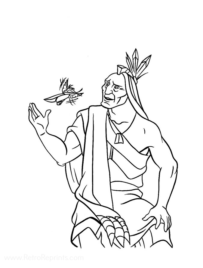pochahontas coloring pages