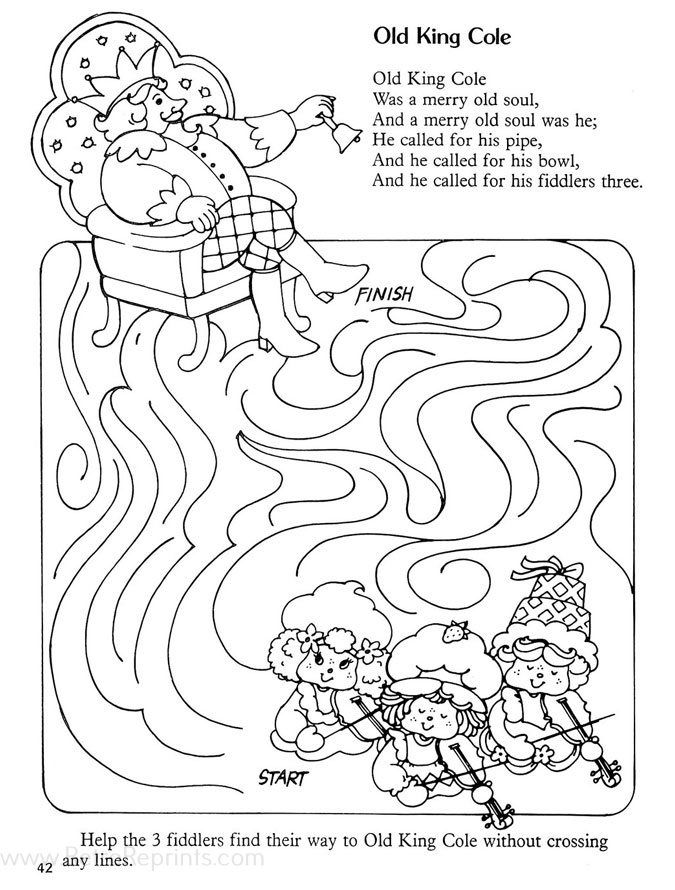 old king cole coloring pages