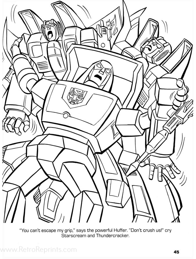 transformers pages for coloring
