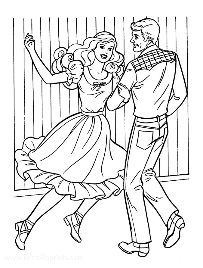 barbie family coloring pages