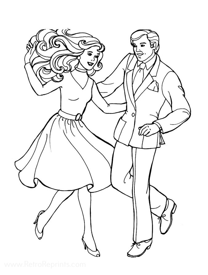 barbie and ken coloring pages