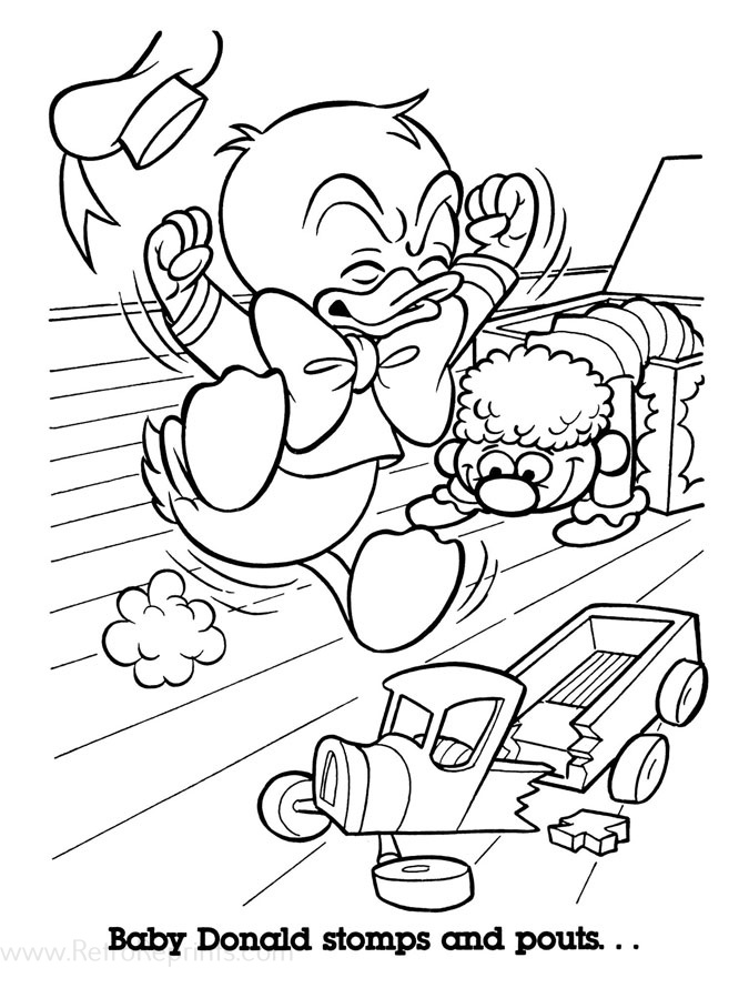 donald duck baby coloring pages