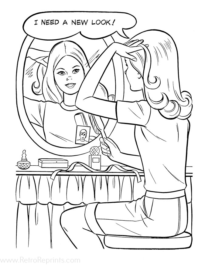 beauty salon coloring pages