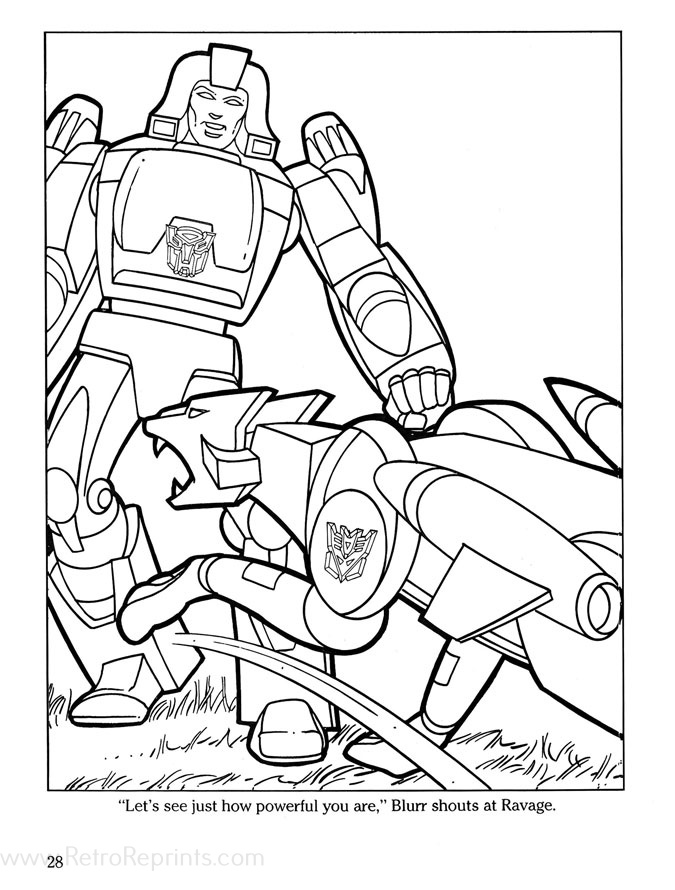 transformers pages for coloring
