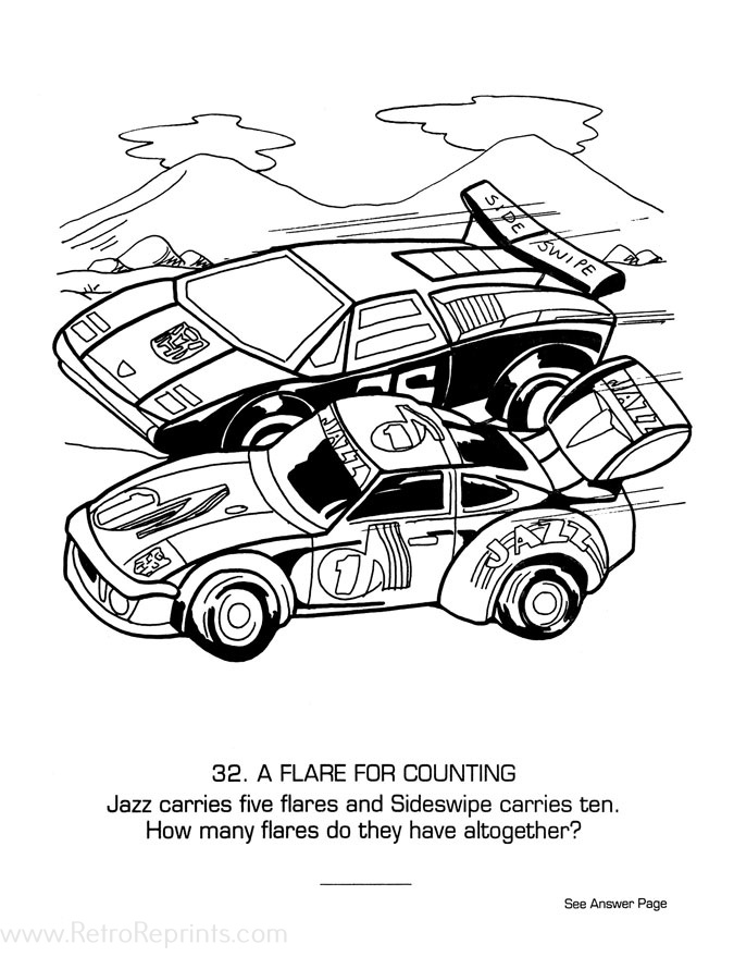 coloring pages for transformers