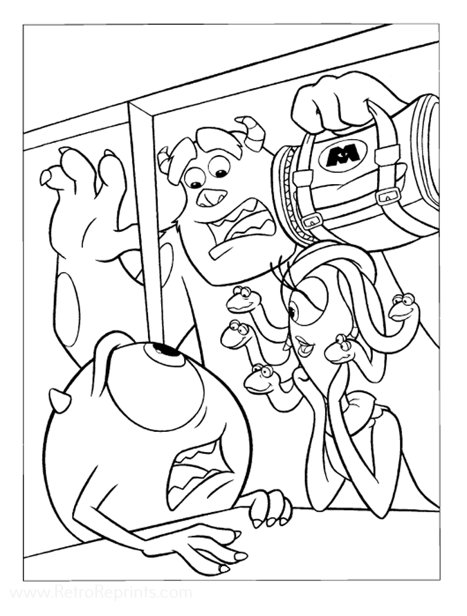 boo monster inc coloring pages