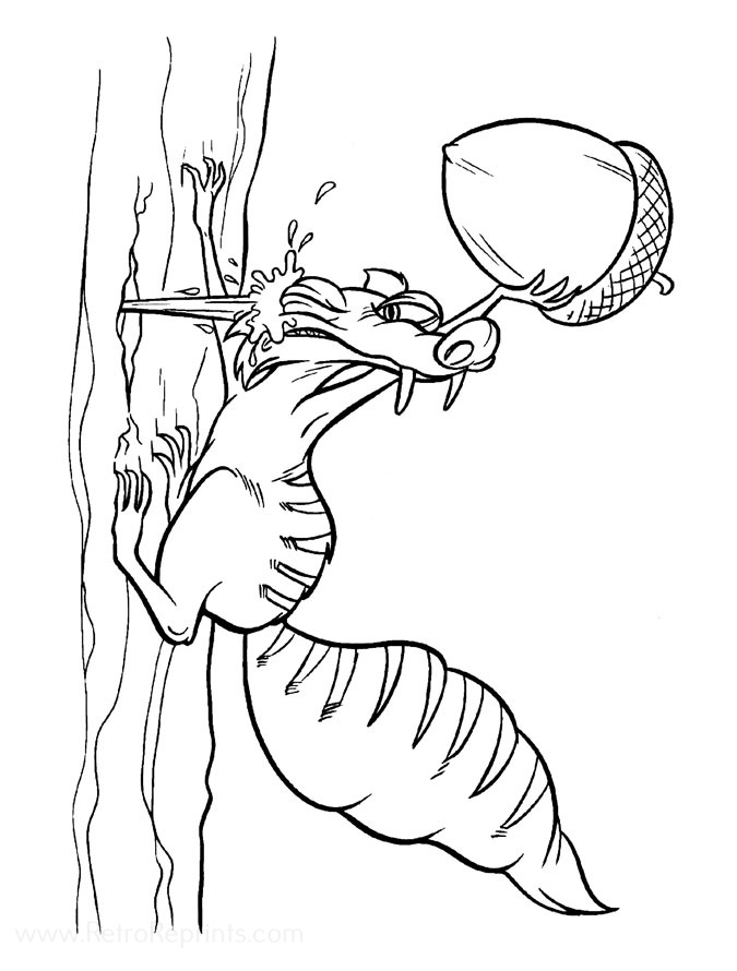 ice age 2 free coloring pages