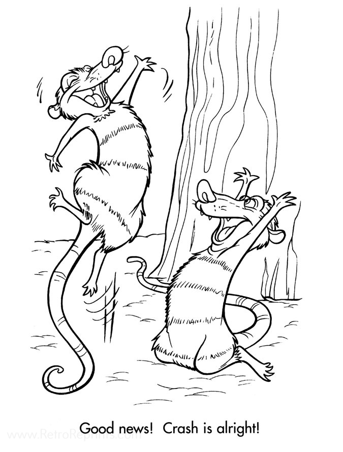 ice age 2 free coloring pages