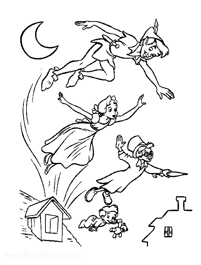 disneys peter pan coloring pages