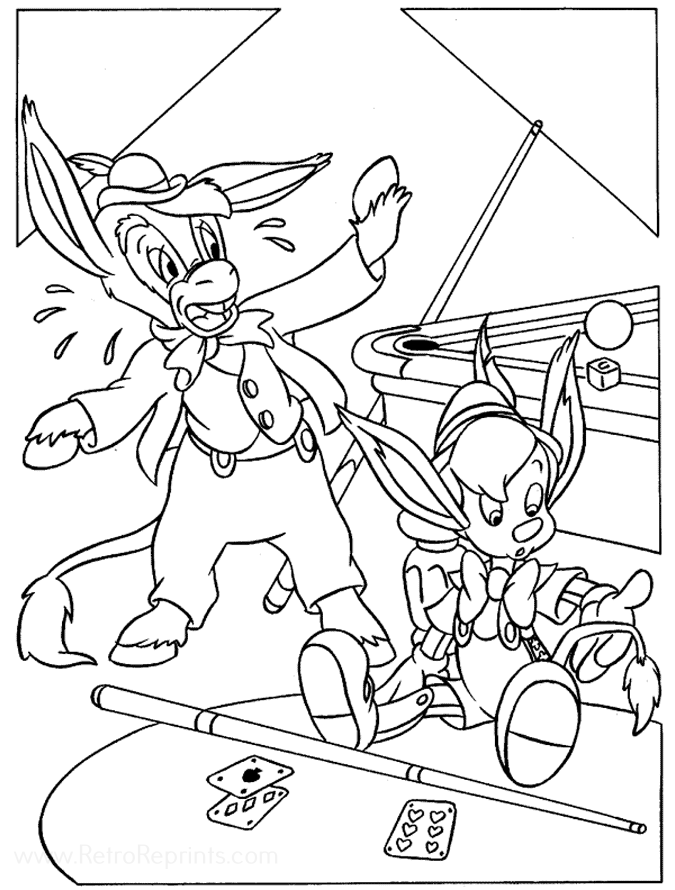 coloring pages of pinnochio