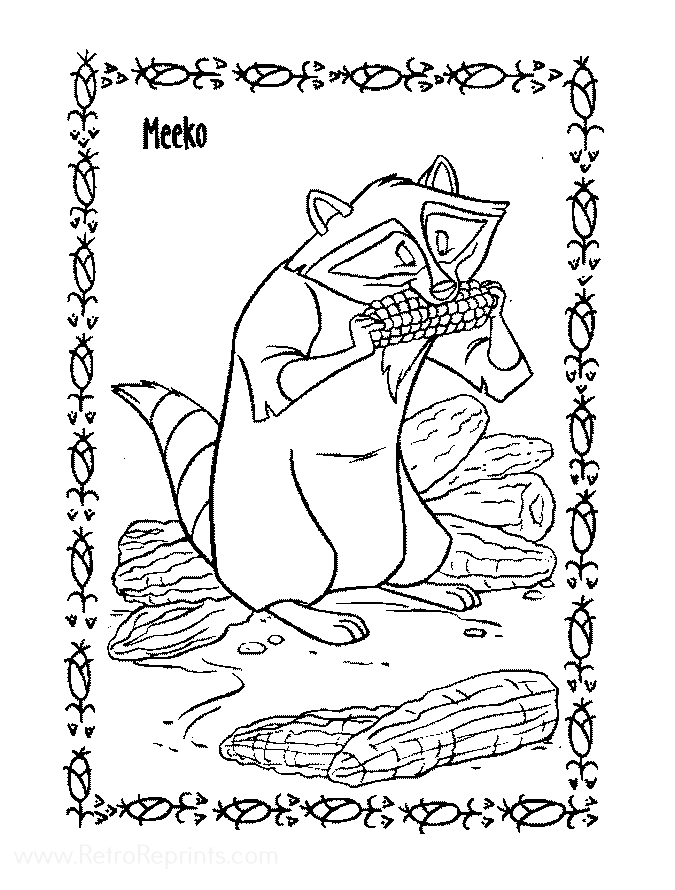 pocohantas coloring pages