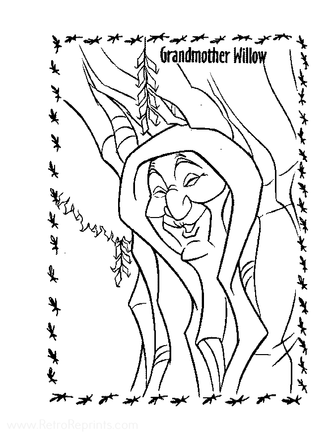 coloring pages pocahontas