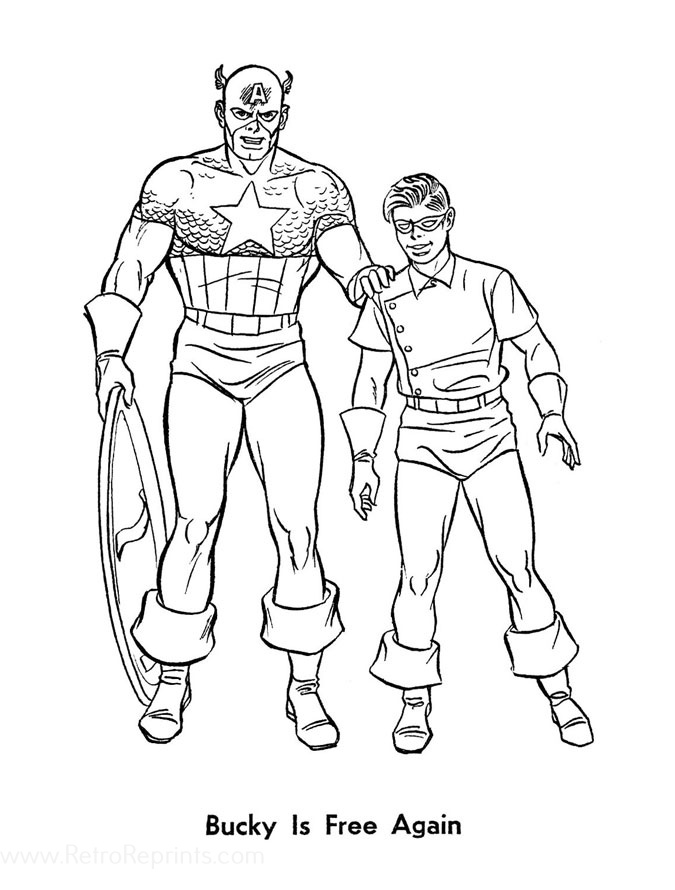 captin america coloring pages