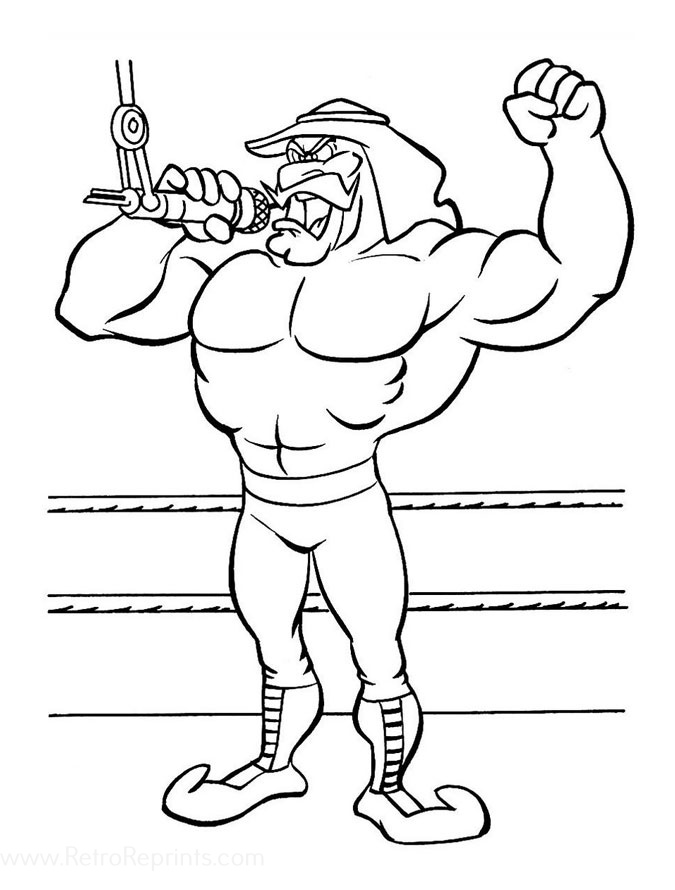 wwe coloring pages the rock