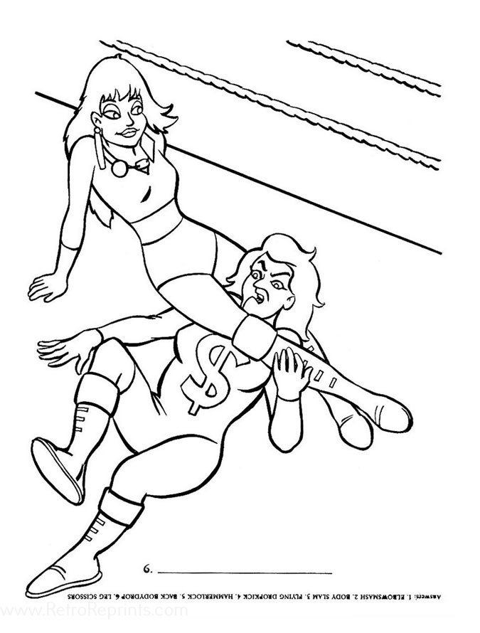 wwe coloring pages the rock