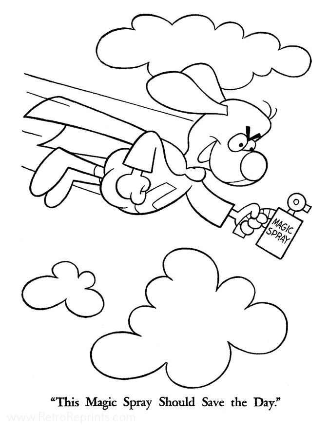 coloring book pages of underdog