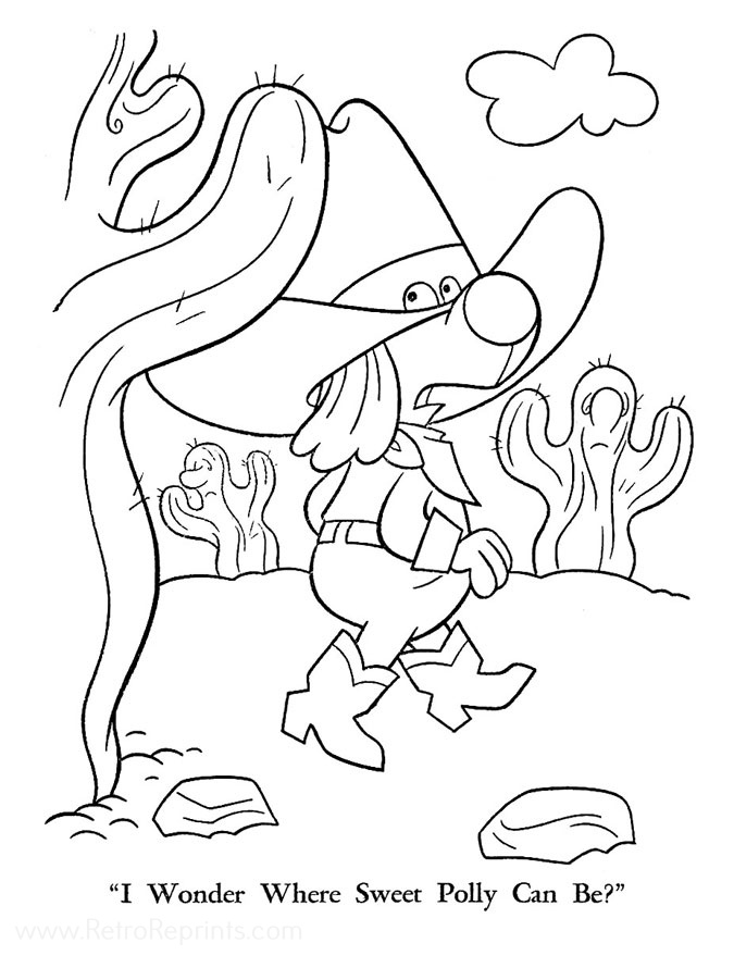 coloring book pages of underdog